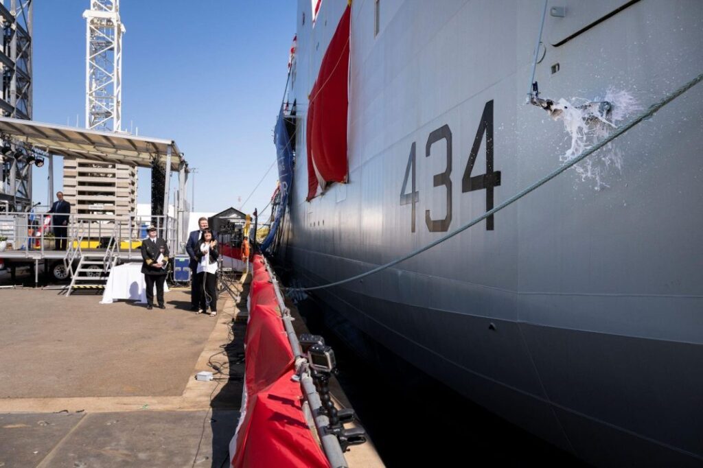 Future HMCS Frederick Rolette Christened – Maple Leaf Navy Magazine
